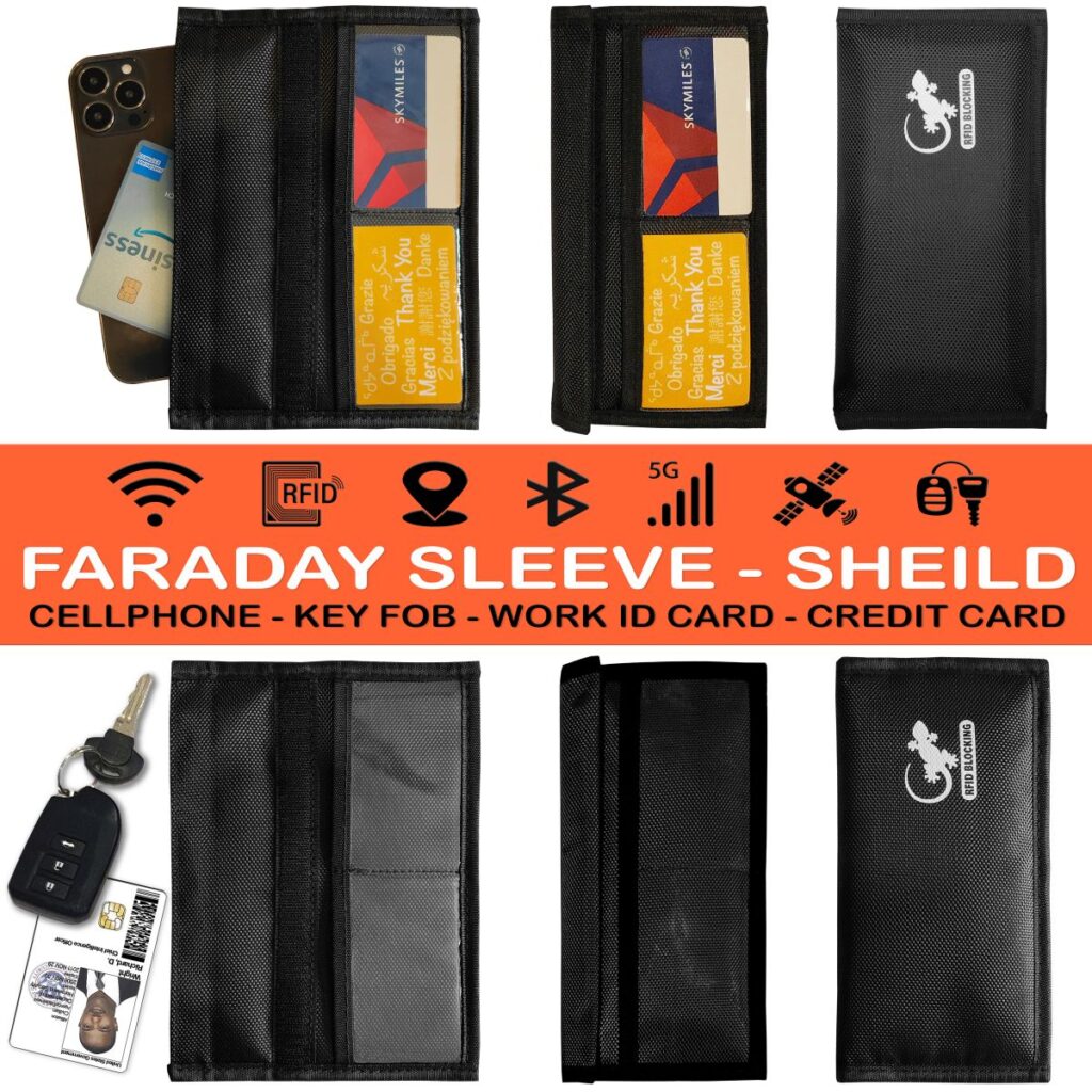 Faraday Bag for Phones – RFID Signal Blocking Sleeve with Velcro ...